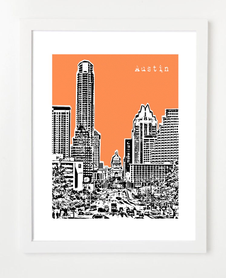 Buy This Classic Austin Texas Poster Poster Online | BirdAve